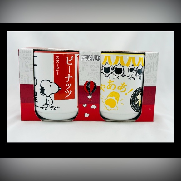 Peanuts | Dining | New Set Of 2 Snoopy Ceramic Tea Cup Japanese Peanuts ...
